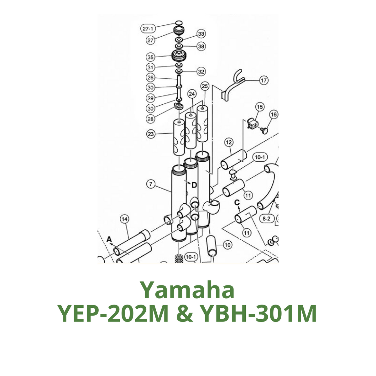 Yamaha YEP-202M & YBH-301M Valve Repair Kit – OEM Parts – TOPE Band ...